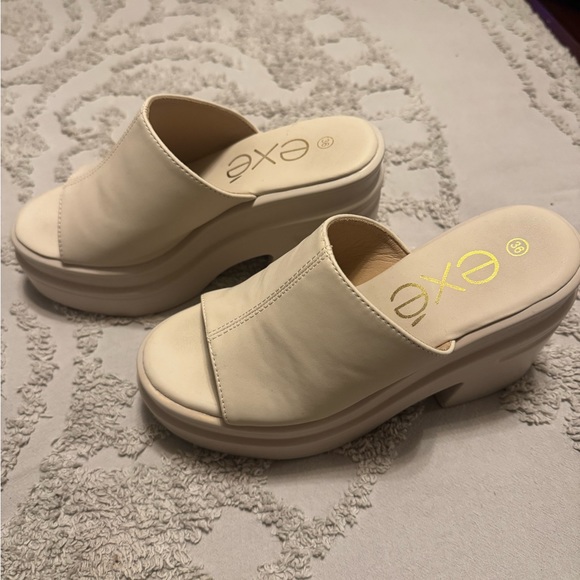 Shoes | Exe 9s Nostalgia Cream Platform Shoes | Poshmark